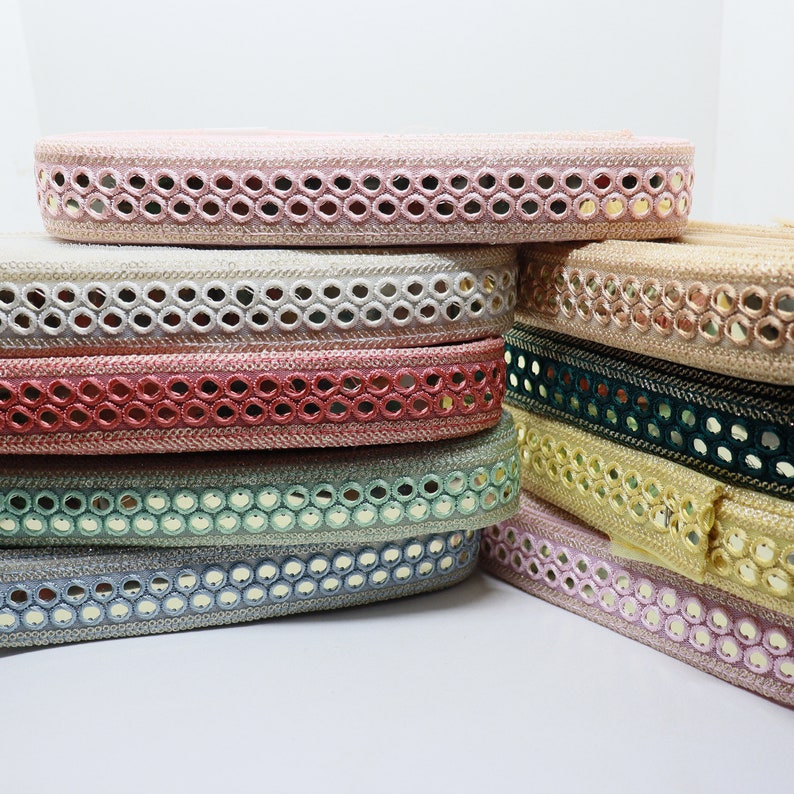 1inch Wide Mirror Sequin Beaded Beautiful Sewing Net Fabric - Etsy