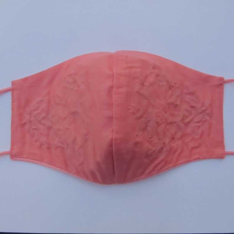 Artisan Hand Embroidery Floral Texture Rose Pink Face Mask for - Etsy