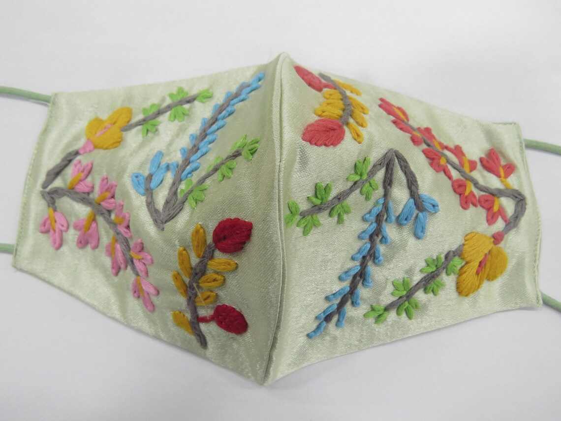 Floral Texture Multi Color Thread Embroider Beautiful Women | Etsy