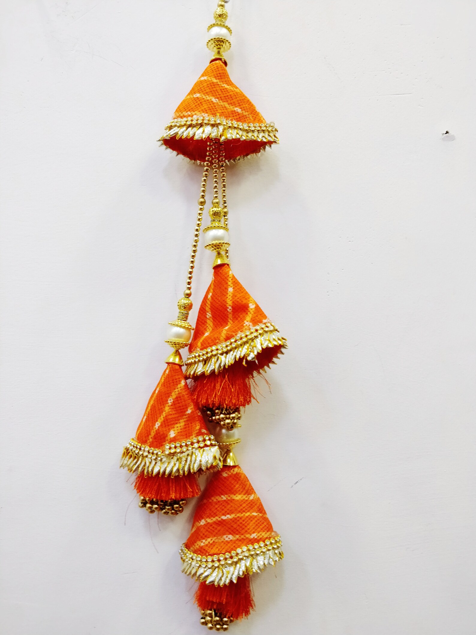 Multi Colour Traditional Indian Bandhej Sareee Tassels Hanging - Etsy