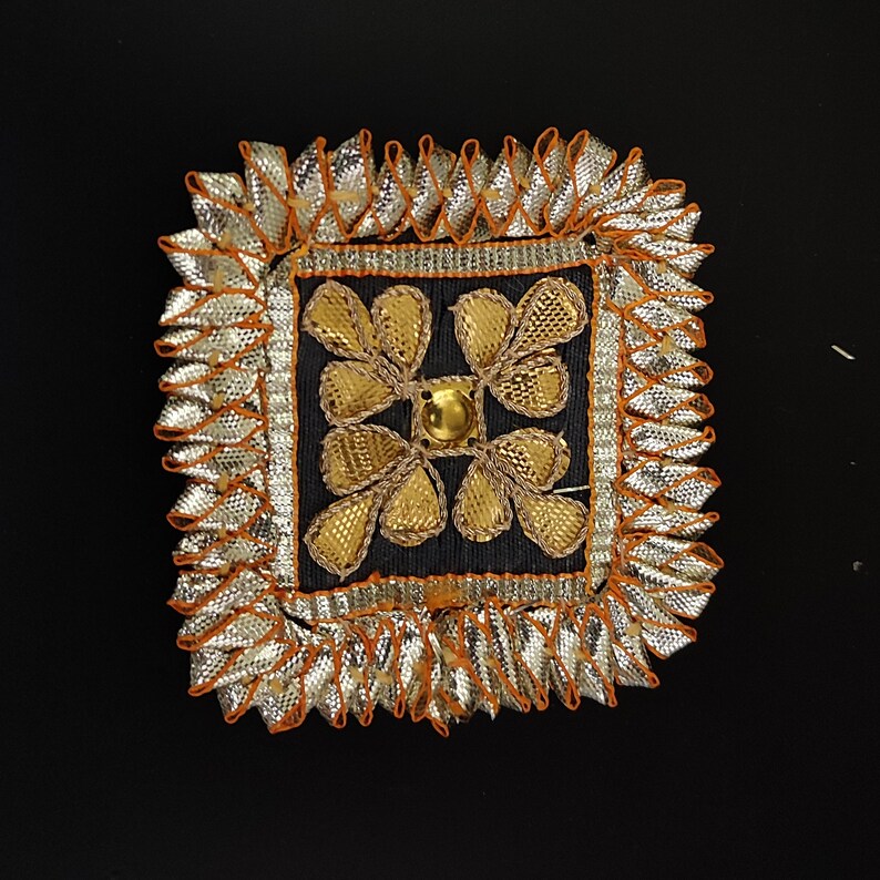 2.5 Square Shape Floral Texture Gota Patti Embroider | Etsy