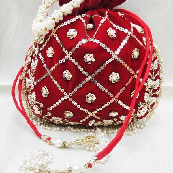 Red Velvet Bag - Etsy