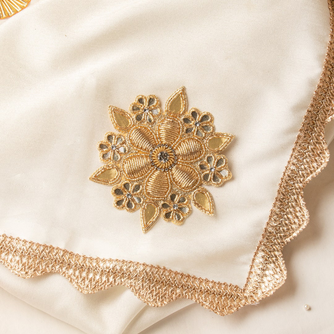 Indian Gota Zardozi Embroidered Applique: Sari Blouse, Wedding Dress ...