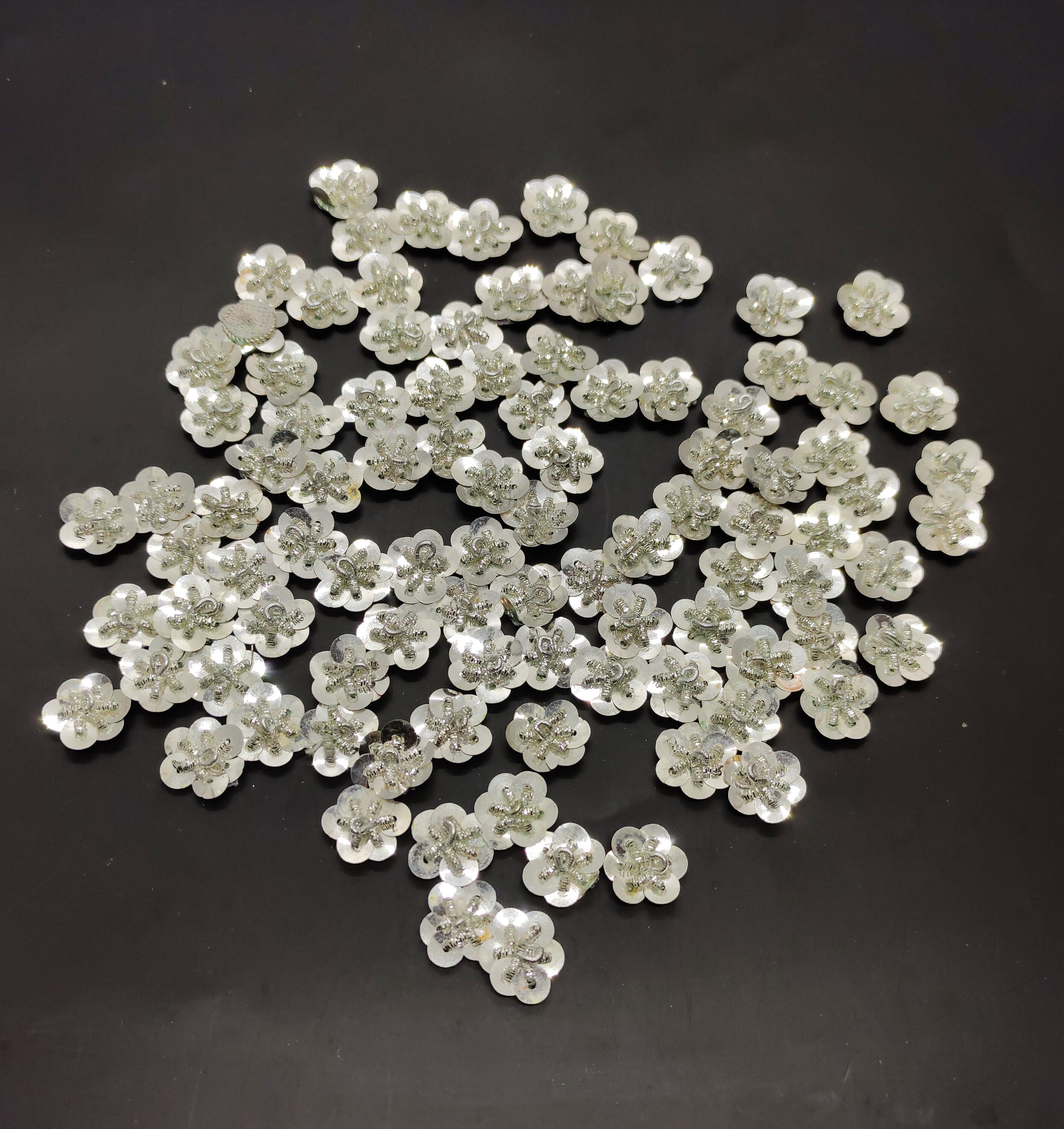 Decorative Silver Beaded Applique Wedding Dress Embellishment - Etsy