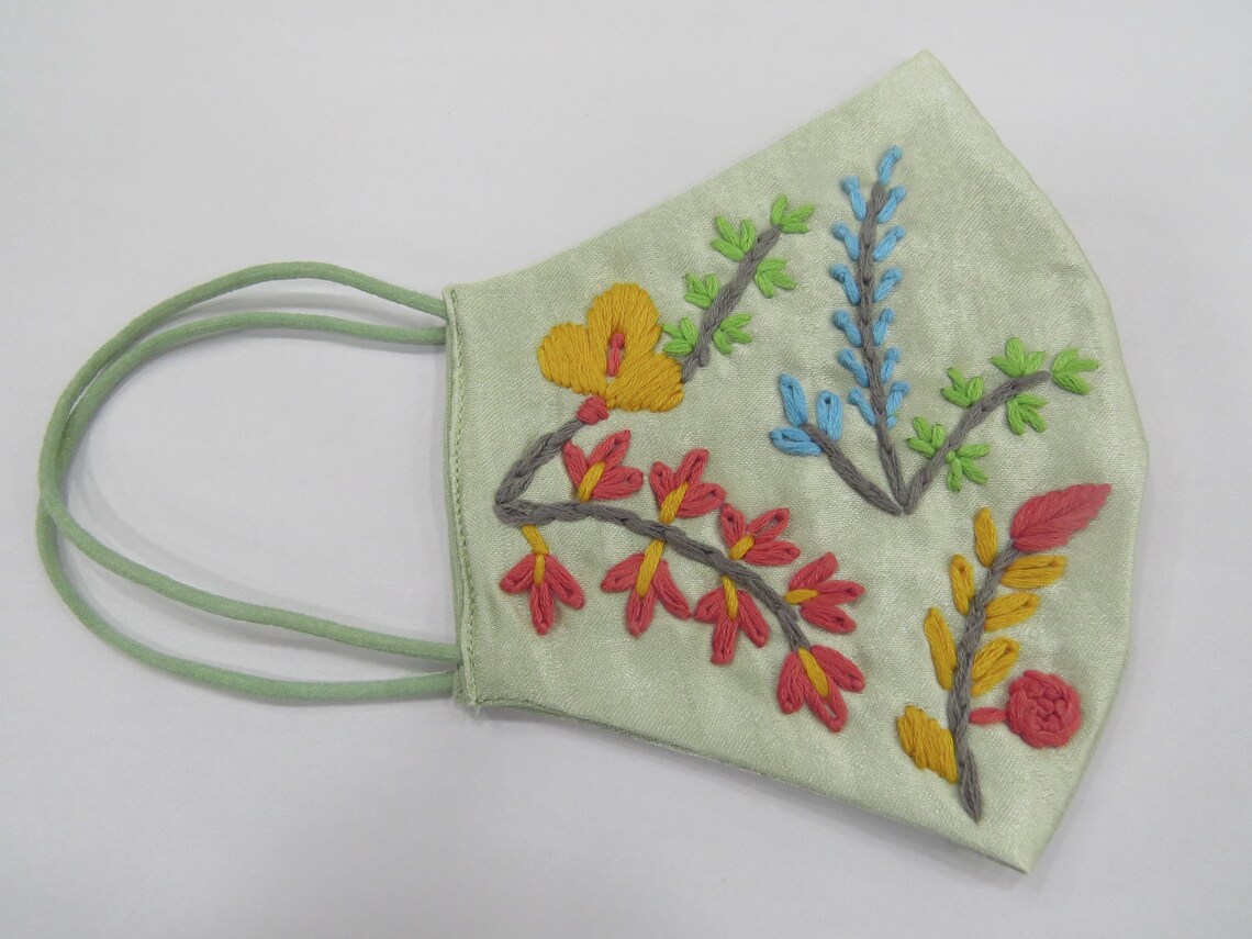 Floral Texture Multi Color Thread Embroider Beautiful Women | Etsy