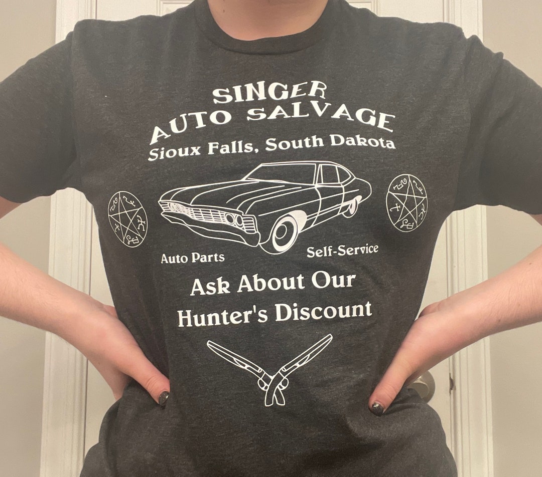 Supernatural Bobby Singer "singer Auto Salvage" T-shirt - Etsy