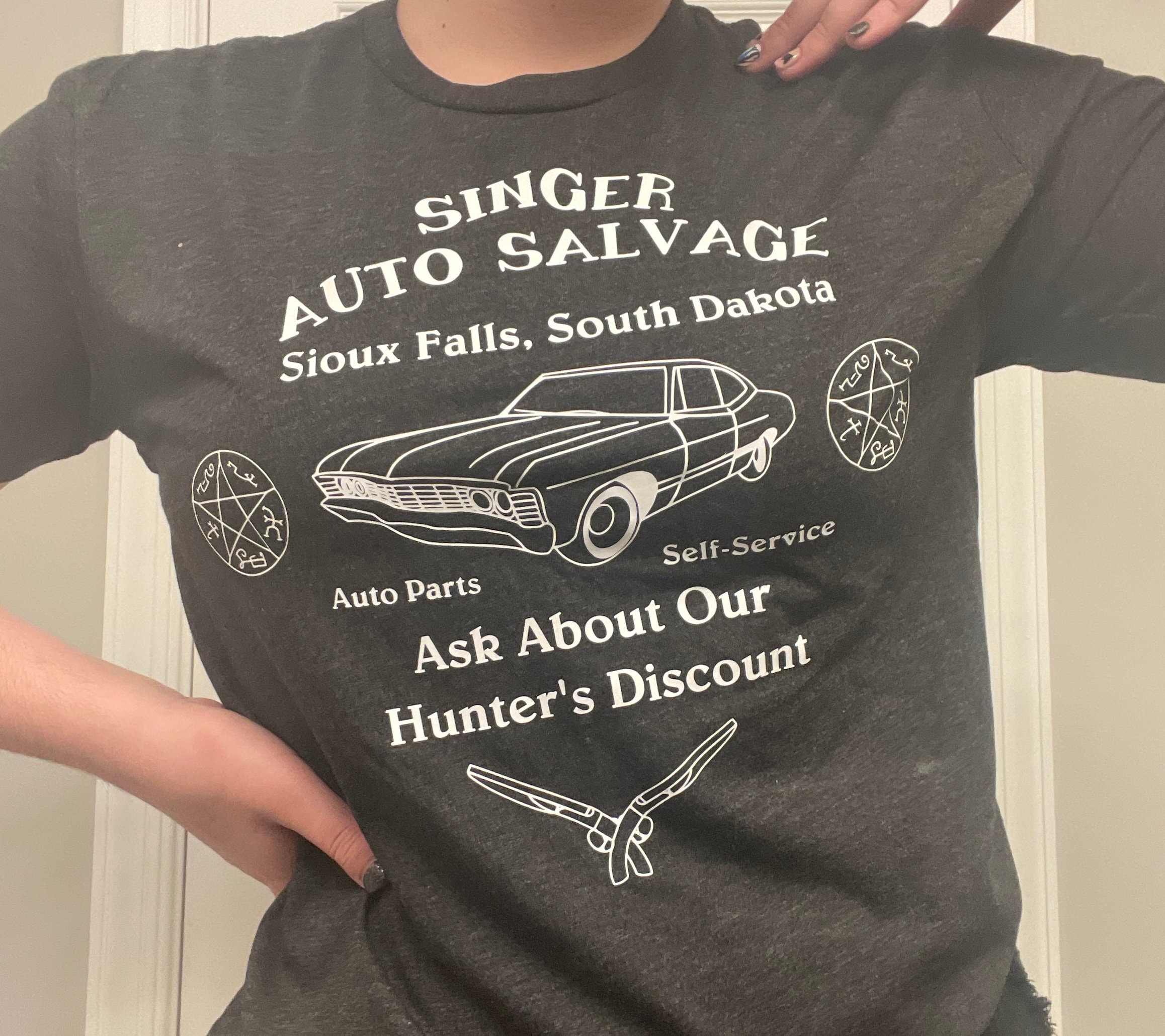 Supernatural Bobby Singer "singer Auto Salvage" T-shirt - Etsy