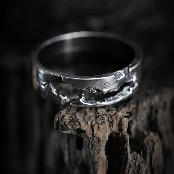 Silver Cast Ring - Etsy