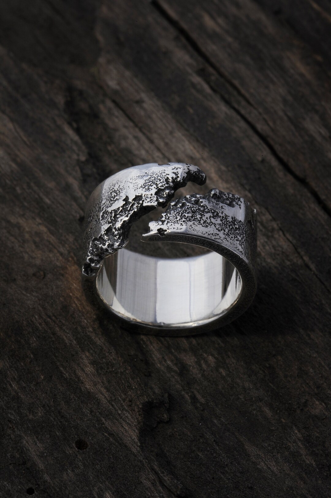 Silver, Handcrafted Silver Ring. Each Ring is Different. Rough,solid ...
