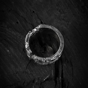 Chunky,heavy, Unique Silver Ring.sand Cast,textured,wide Ring Band.men ...