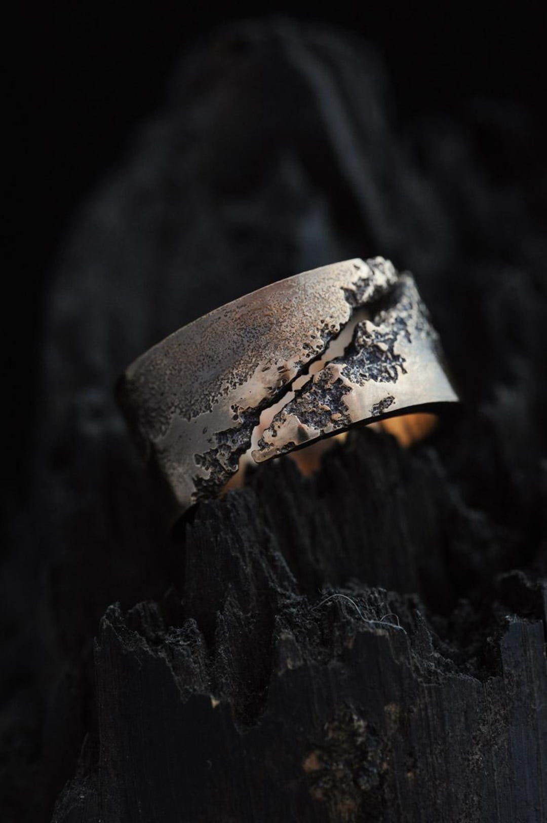 Bronze "cracked" Ring Ver 2. Heavy, Cracked, Chunky Bronze Ring ...
