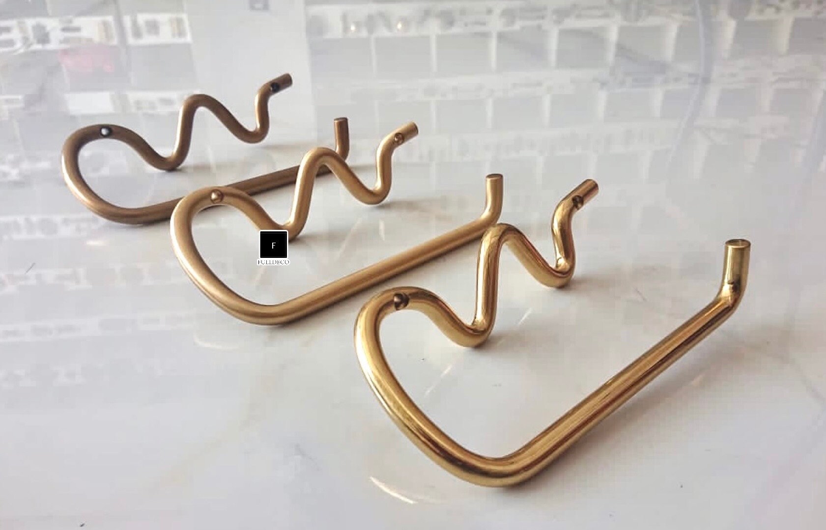 Wavy Brass Toilet Roll Holder - Waves Toilet Holder - Bathroom Toilet ...