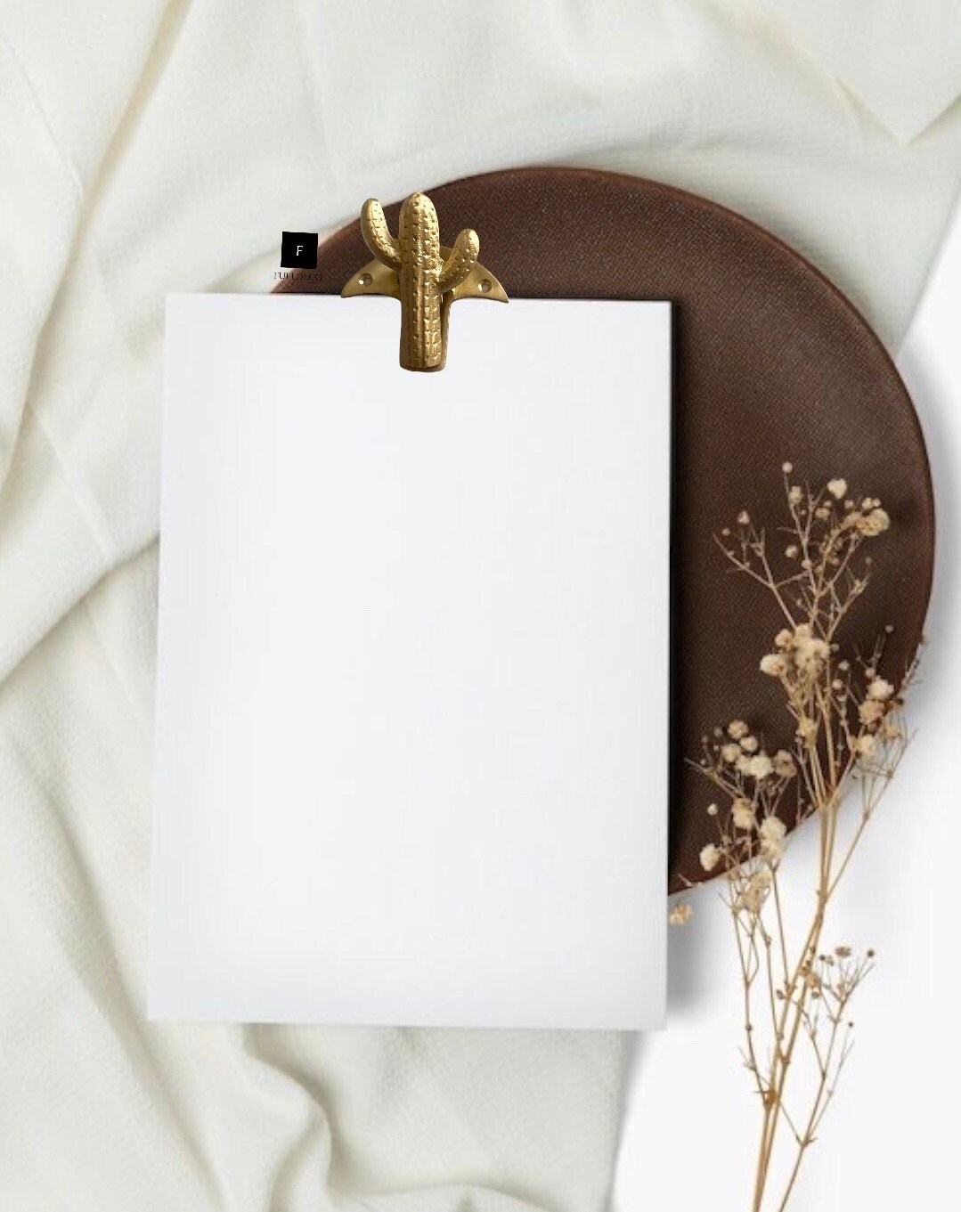 2 Pieces of Aesthetic Cactus Wall & Paperclip Brass Cactus Paperclip ...