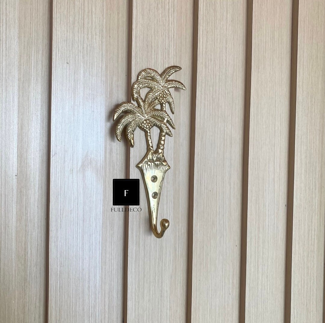 2 Pieces of Brass Beach Palm Hook - Beach Palm Decor - Palm Beach Hook ...