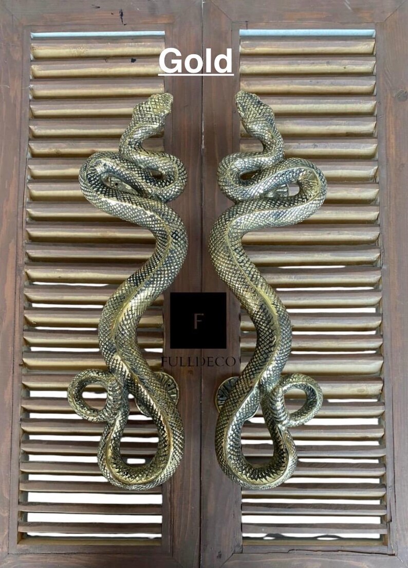 46 Cm Super Giant Snake Brass Door Handle - Creeping Snake Door Handle ...