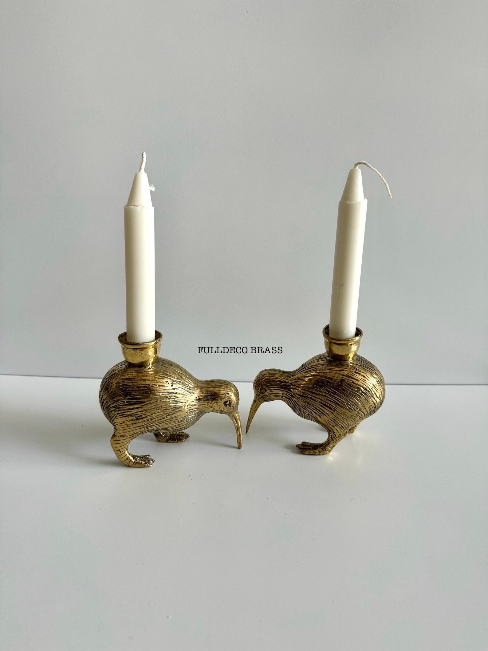 Brass Kiwi Birds Candle Holder - Funny Kiwi Bird Decor - Cute Kiwi Bird ...