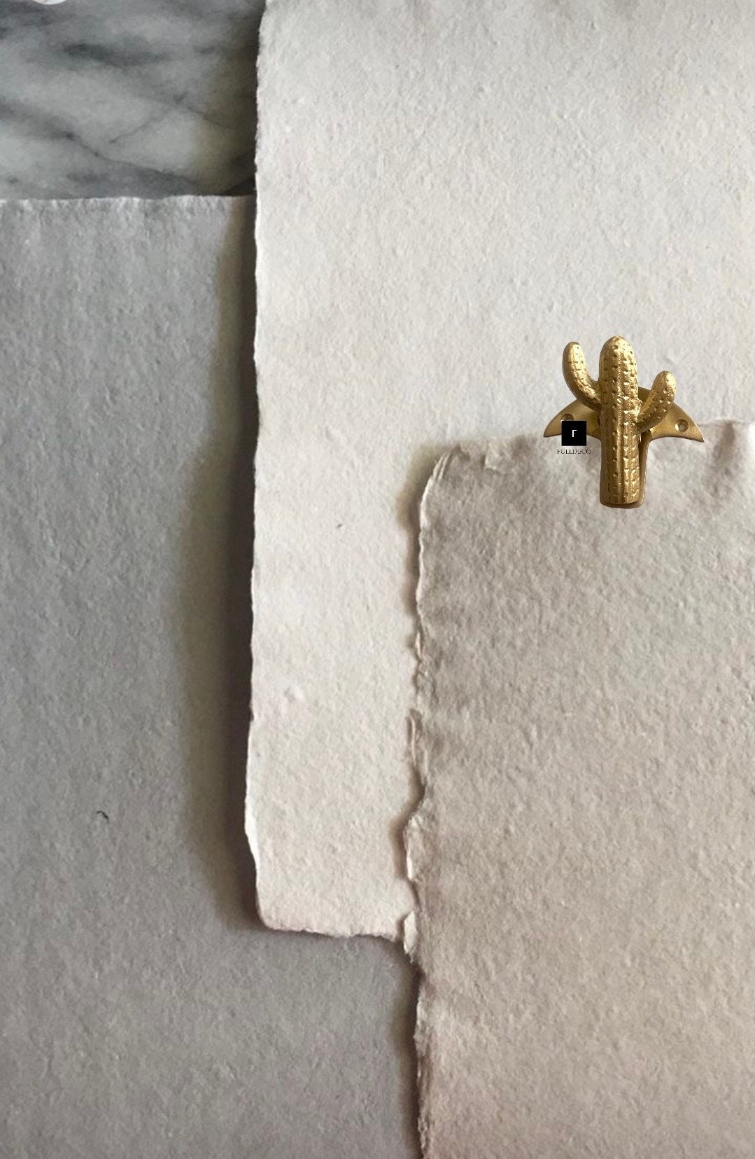 2 Pieces of Aesthetic Cactus Wall & Paperclip Brass Cactus Paperclip ...