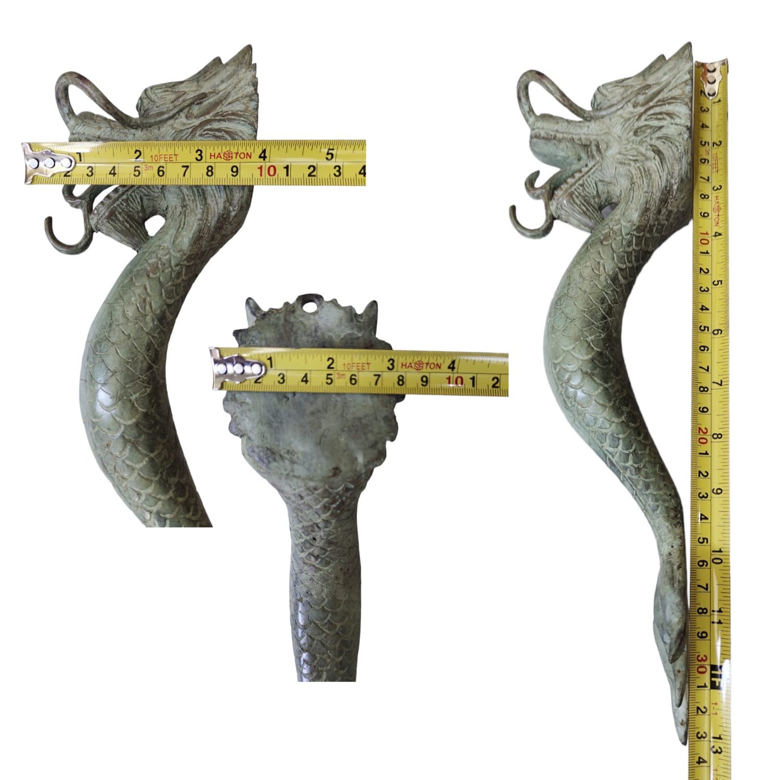 13.3” Brass Dragon Door Handle - 34cm Dragon Brass Door Handle - Dragon ...