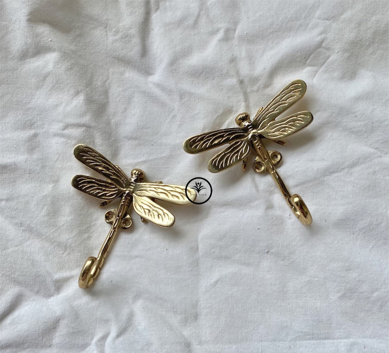 2 Pieces of Dragonfly Hook Brass Dragonfly Hook Brass Hook - Etsy