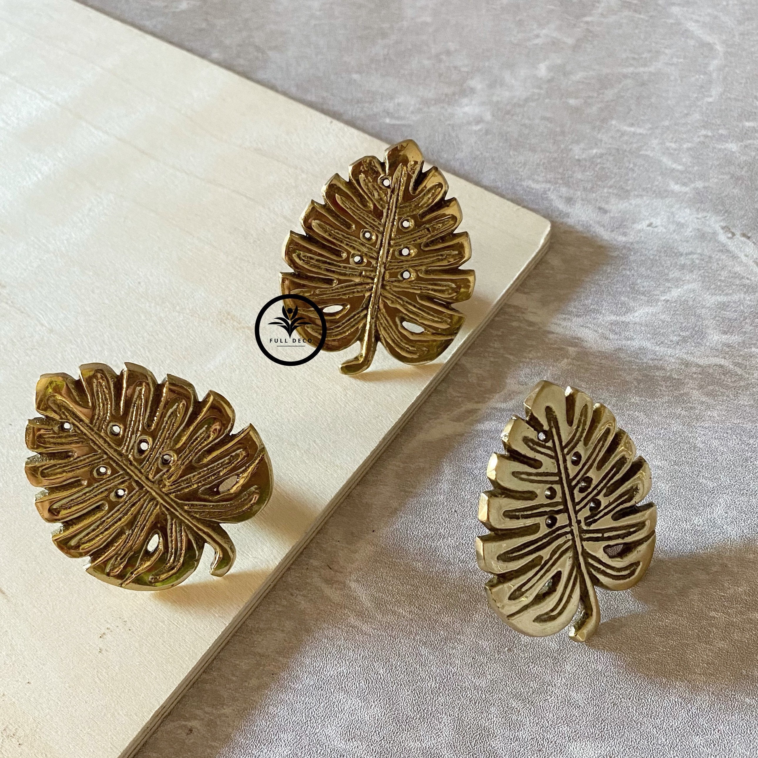 Monstera Brass Knob - Monstera Door Handle - Monstera Drawer - Monstera ...
