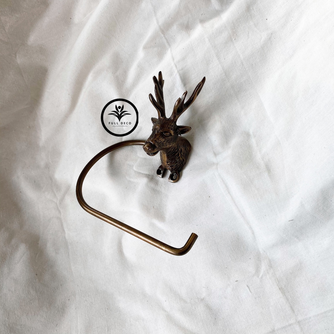 Deer Toilet Roll Holder - Brass Toilet Roll Holder - Deer Tissue Holder ...