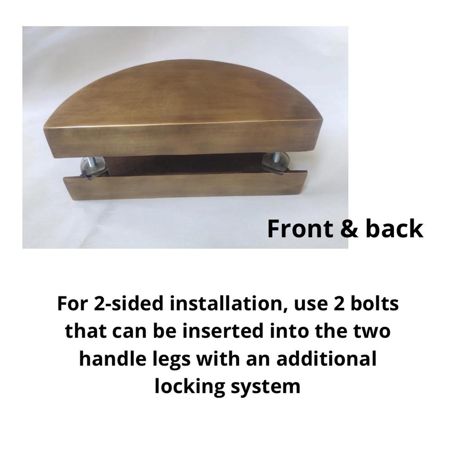 7.8” Diameter Half Round Door Handle - Semi Circle Door Handle ...