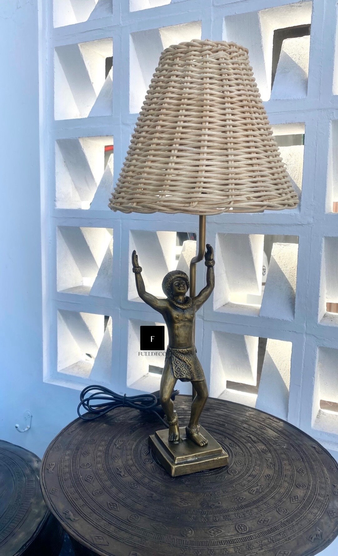 Tropical Exotic Male Brass Lamp Shade - Hawaii Women Lamp Shade - Brass ...