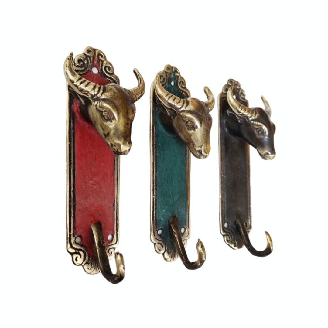 Aesthetic Bull Hook - Brass Bull Hook Aesthetic - Bull Wall Decor ...