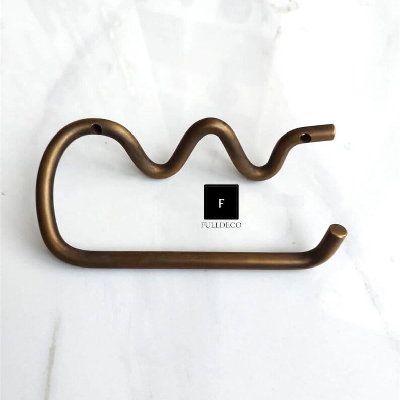 Wavy Brass Toilet Roll Holder - Waves Toilet Holder - Bathroom Toilet ...