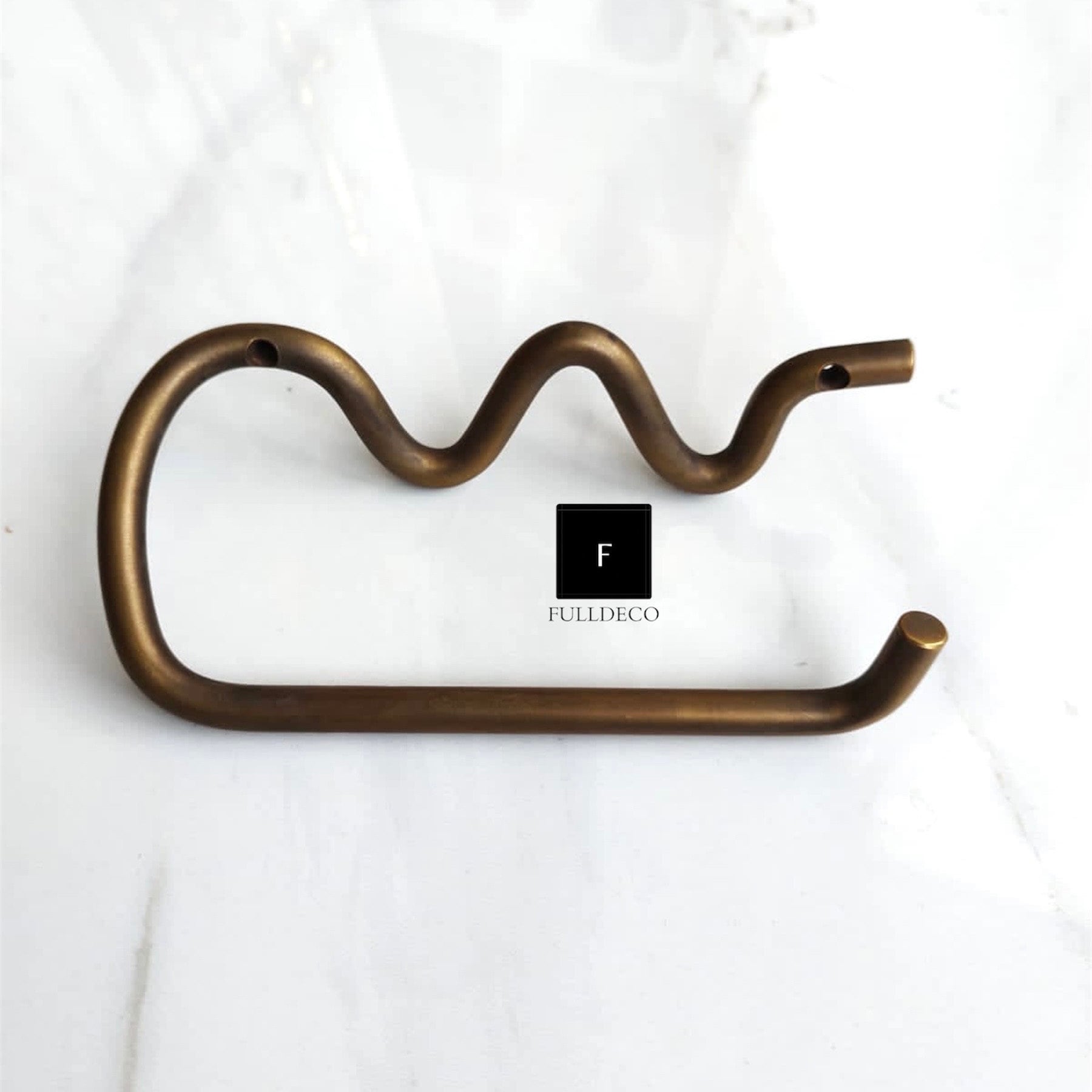 Wavy Brass Toilet Roll Holder - Waves Toilet Holder - Bathroom Toilet ...
