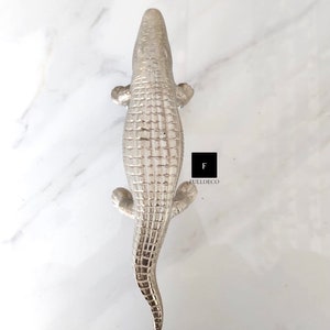 Pair of Solid Brass Fat Crocodile Handles - Aligator Door Handles ...