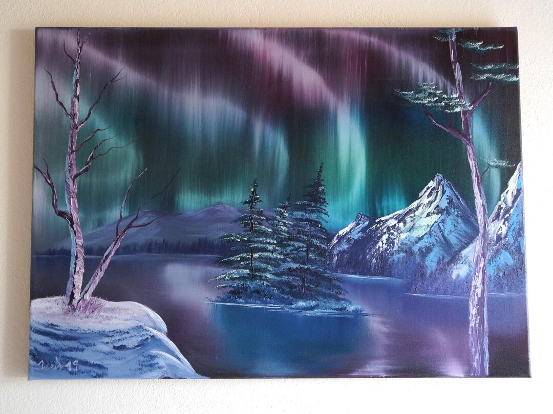 "the Night's Plutonian Show" Motif, Landscape Painting, Picture, Oil on ...