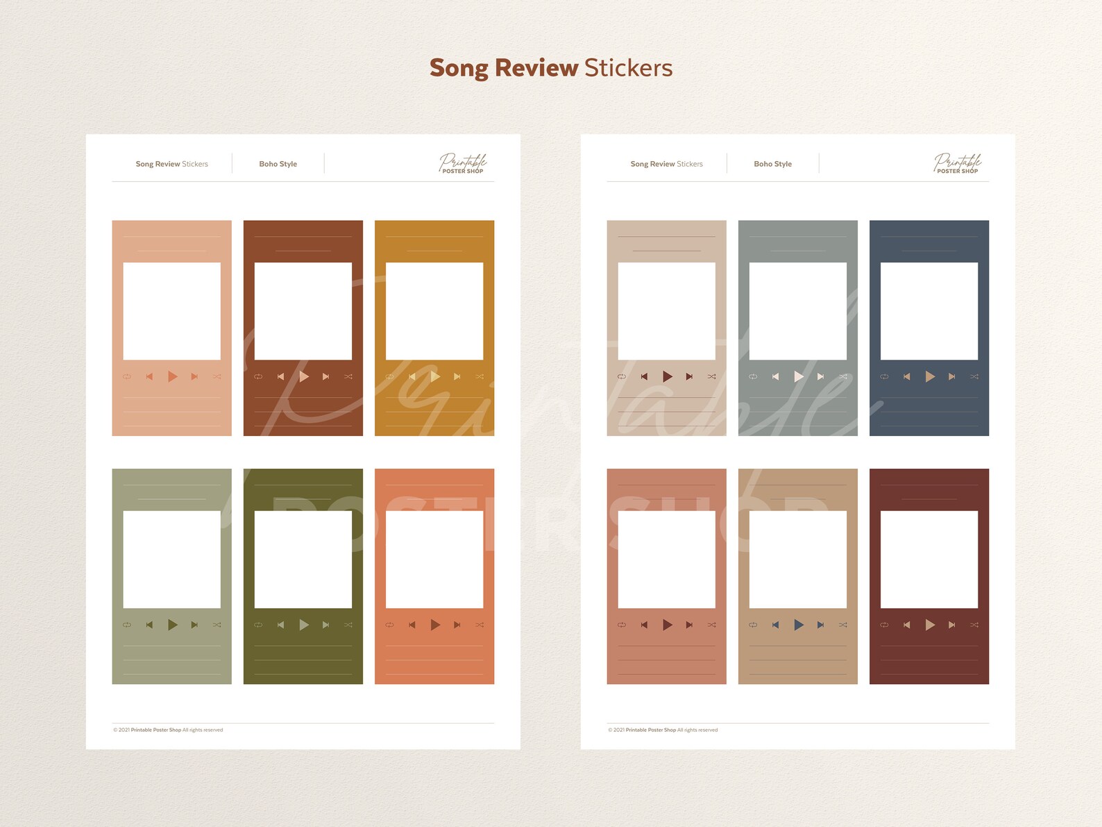 Boho Digital Sticker Kit for Goodnotes Digital Journal Box - Etsy