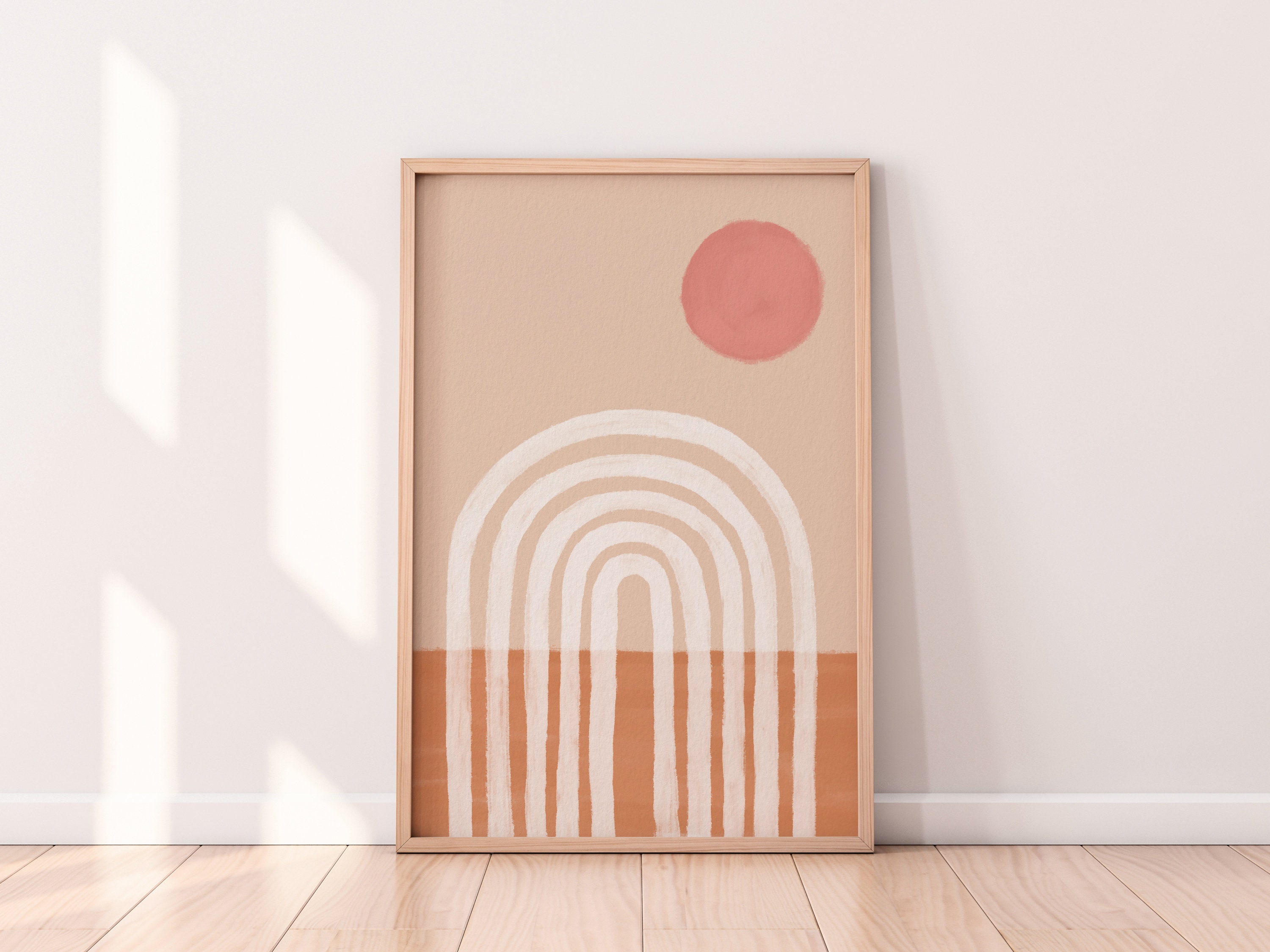 Abstract Rainbow Printable Wall Art, Neutral Wall Art, Boho Decor ...