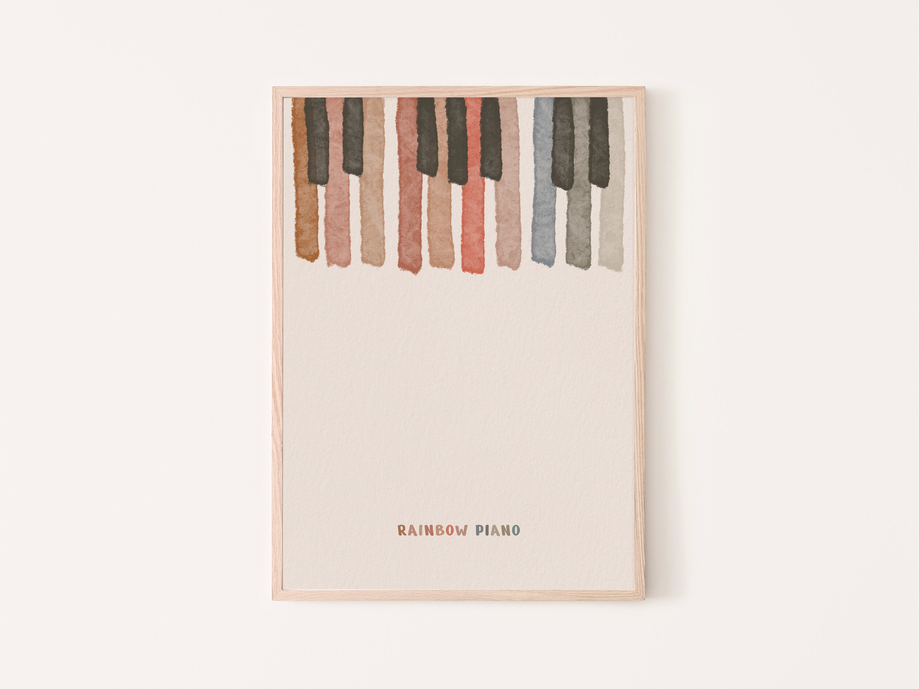 Rainbow Piano Printable Wall Art Nursery Digital Print - Etsy