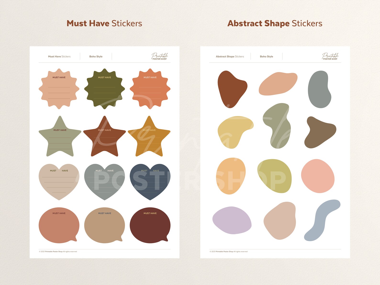 Boho Digital Sticker Kit for Goodnotes Digital Journal Box - Etsy