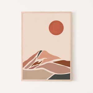 Desert Landscape Printable Wall Art, Boho Wall Decor, Neutral Earth ...