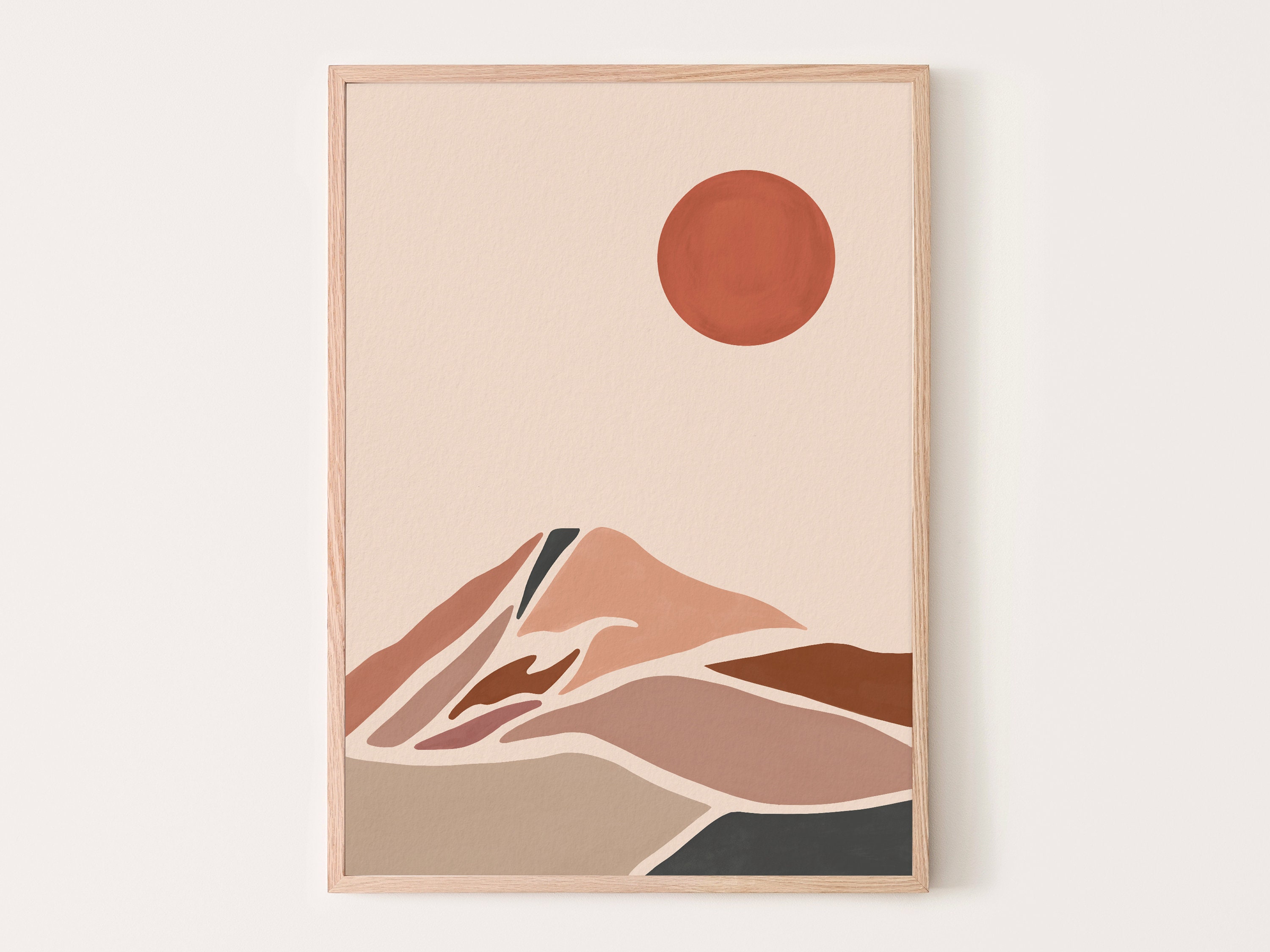 Desert Landscape Printable Wall Art, Boho Wall Decor, Neutral Earth ...