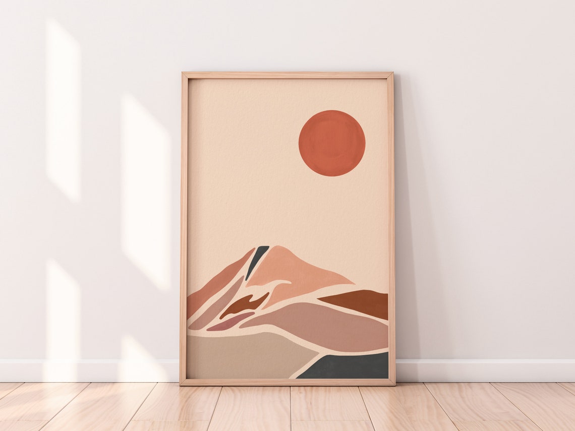 Desert Landscape Printable Wall Art, Boho Wall Decor, Neutral Earth ...