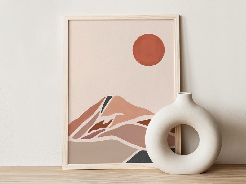 Desert Landscape Printable Wall Art, Boho Wall Decor, Neutral Earth ...