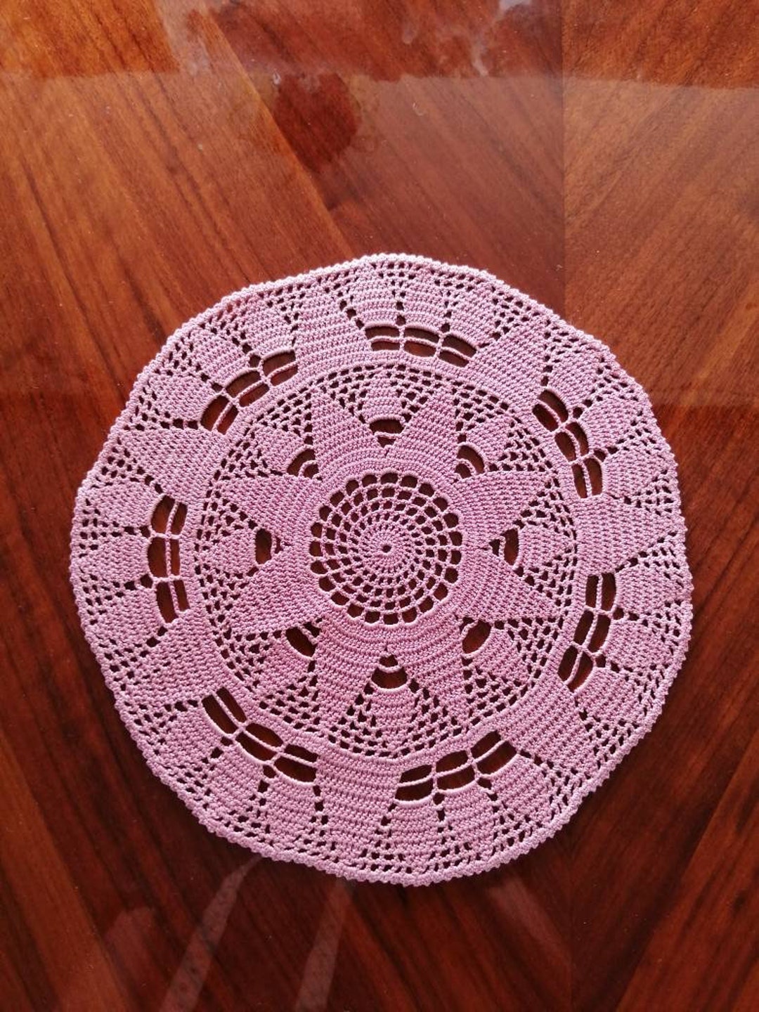 Vintage 50's Pink Doily - Etsy