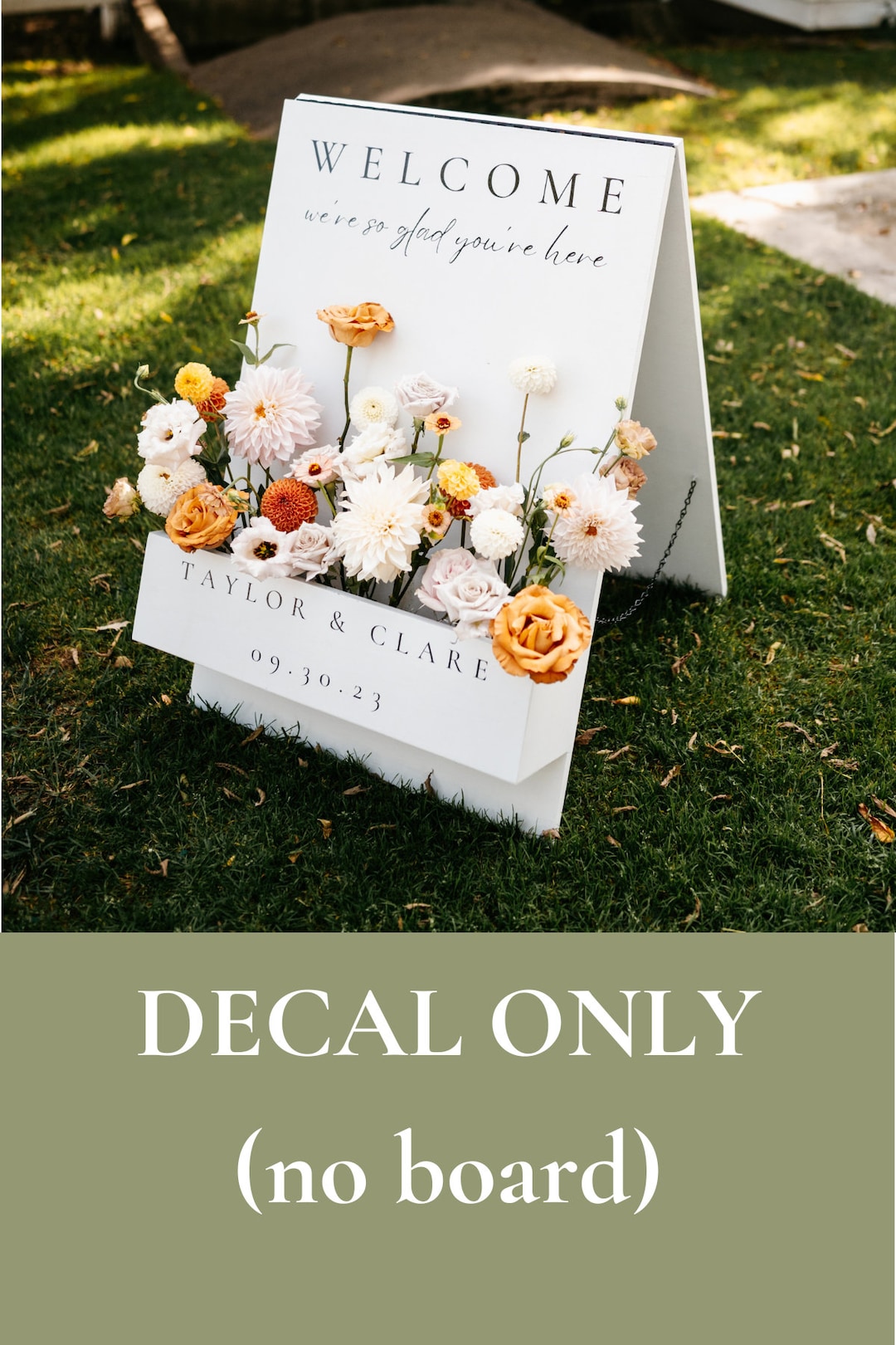 DECAL ONLY Flower Box Welcome Sign Decal - Etsy