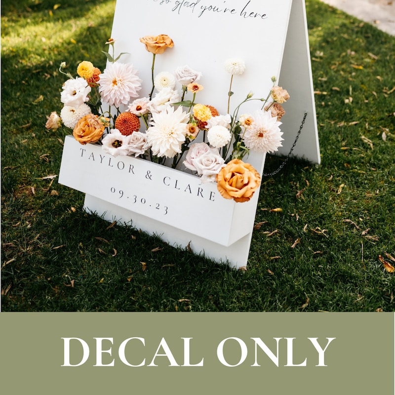 Flower Box Wedding Welcome Sign - Etsy