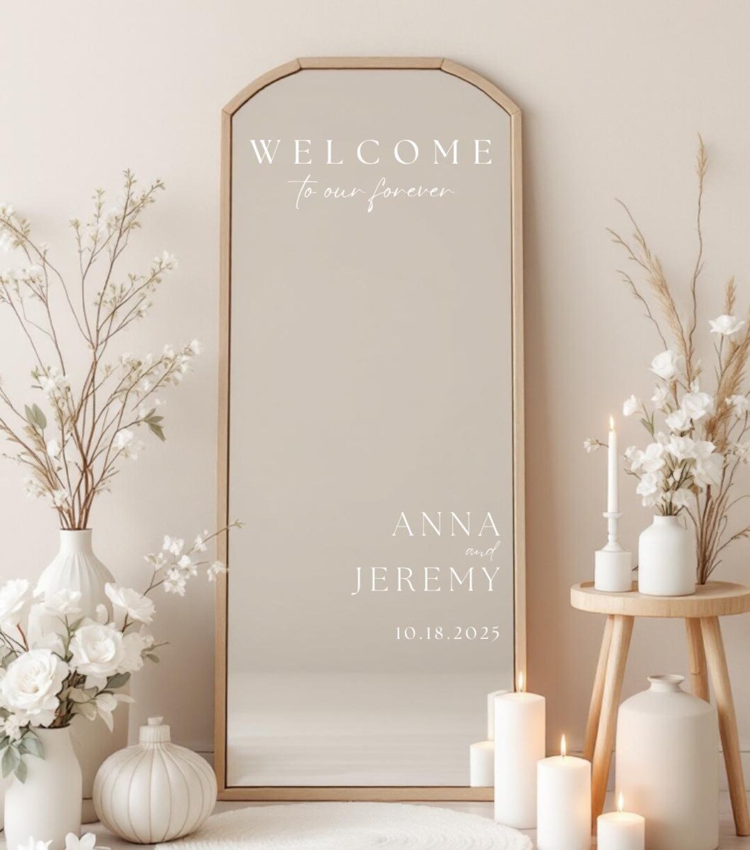 Personalized Welcome to Our Forever Mirror Decal - Etsy