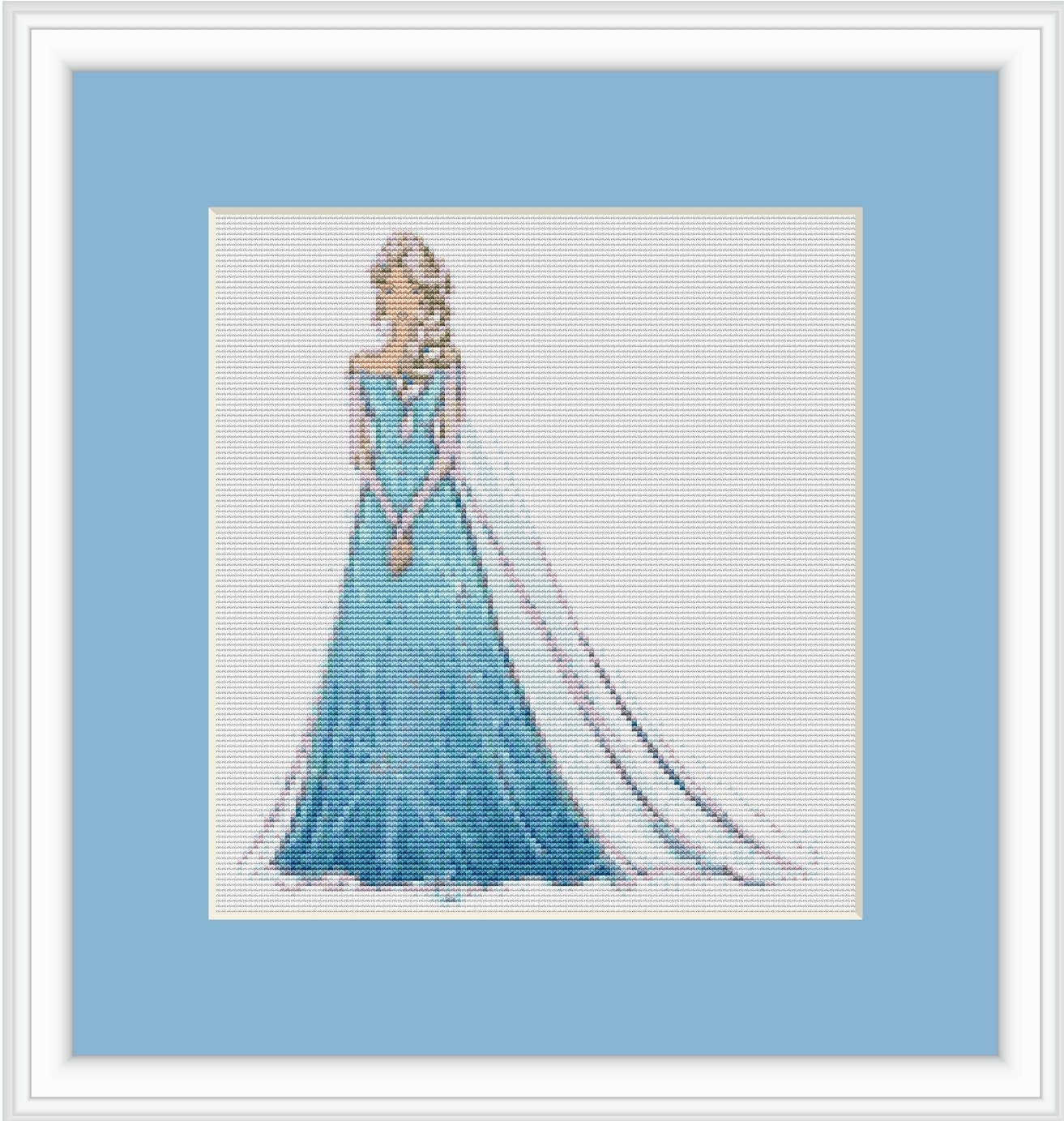 Elsa Princess Cross Stitch Pattern, Modern Princess Embroidery, Snow ...