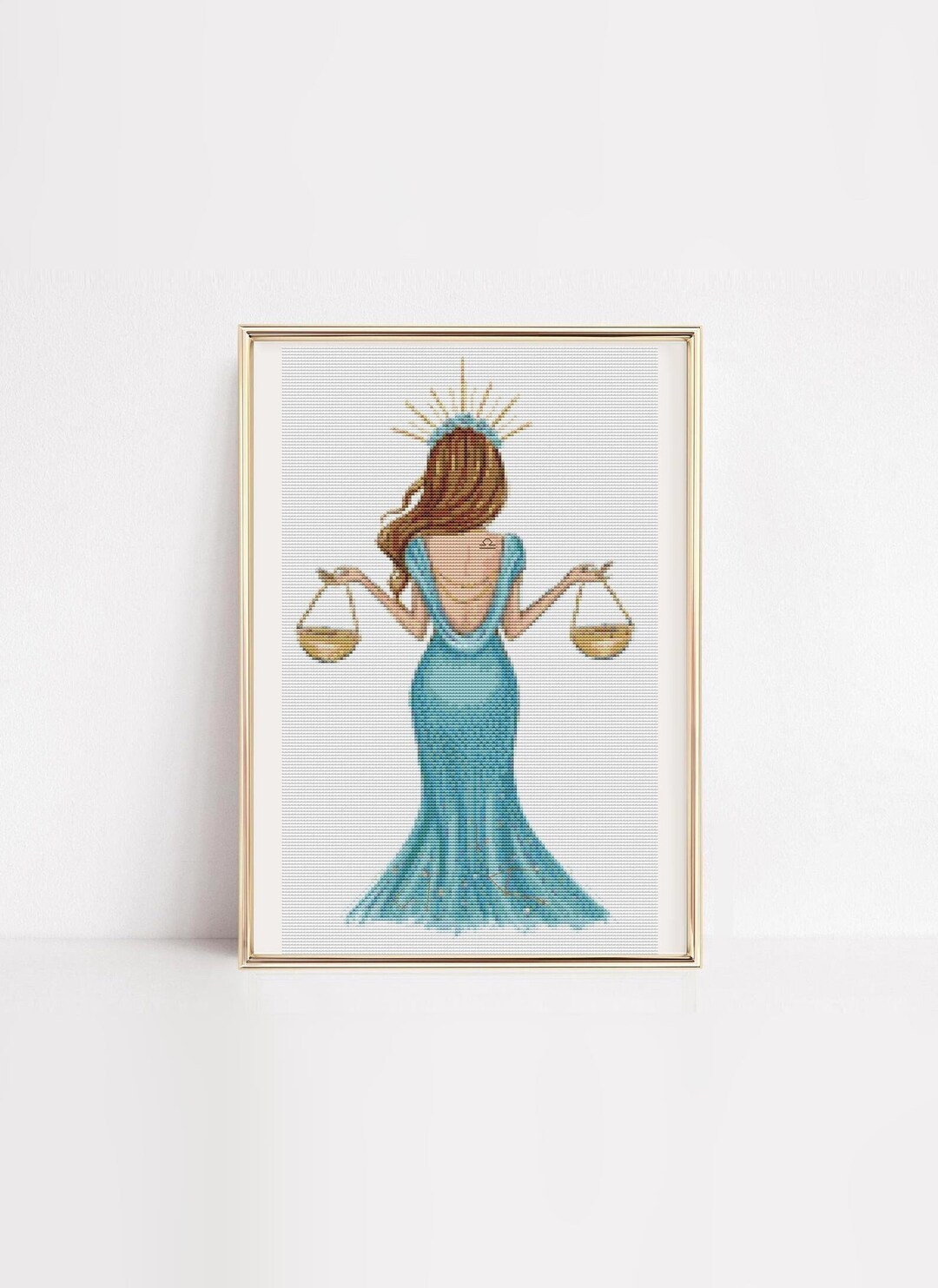 Libra Cross Stitch Pattern Balance Sign Zodiac Embroidery - Etsy