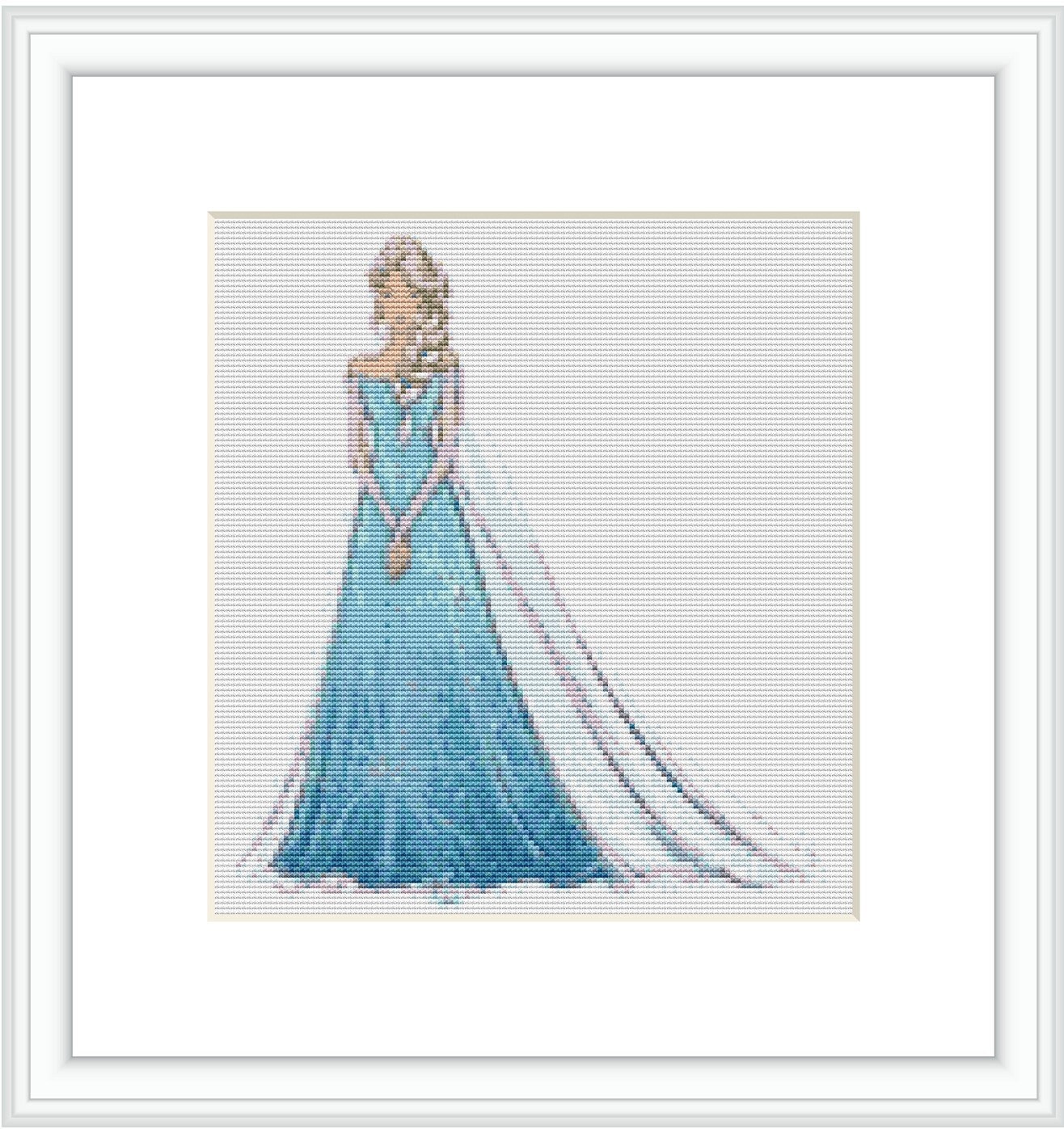 Elsa Princess Cross Stitch Pattern, Modern Princess Embroidery, Snow ...