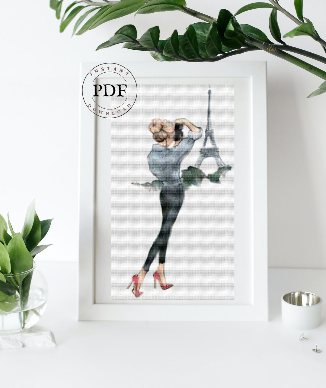 Paris Cross Stitch Pattern, Eiffel Tower Embroidery, Photograph Cross ...