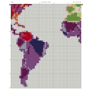 Planisphere, Cross Stitch Pattern, Atlas, World Cross Stitch, PDF ...