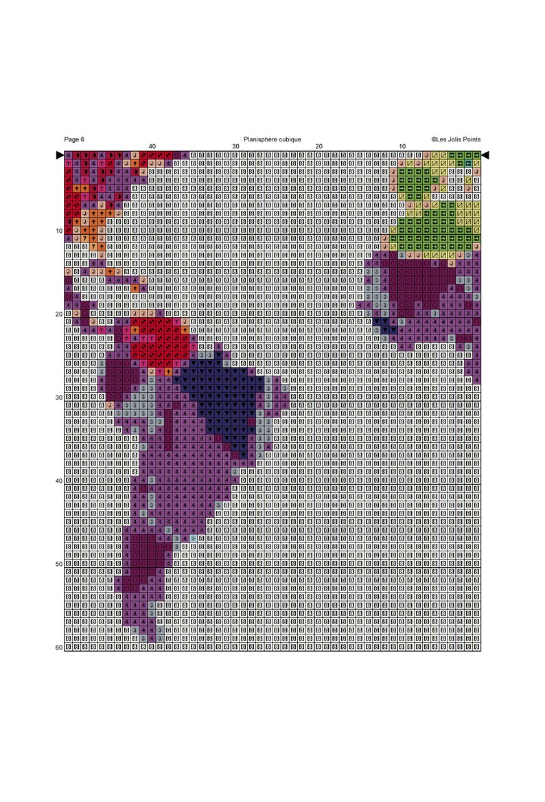 Planisphere, Cross Stitch Pattern, Atlas, World Cross Stitch, PDF ...